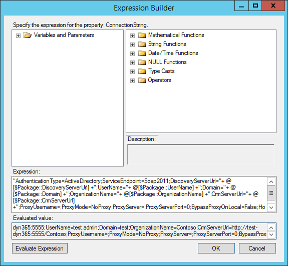 Parameterizing CDS/CRM Connection Manager